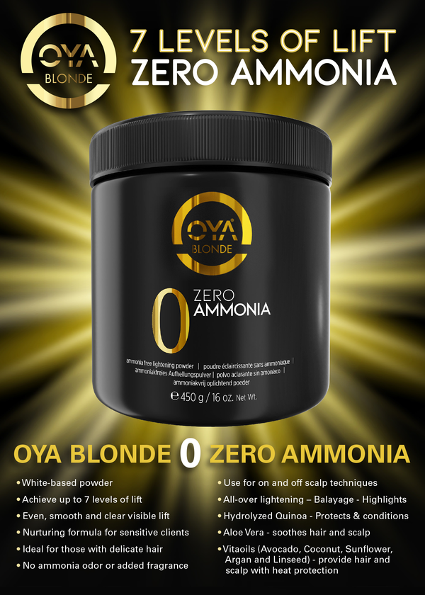 OYA Blonde 0 Zero Ammonia Lightening Powder - OYA Beauty PROFESSIONAL