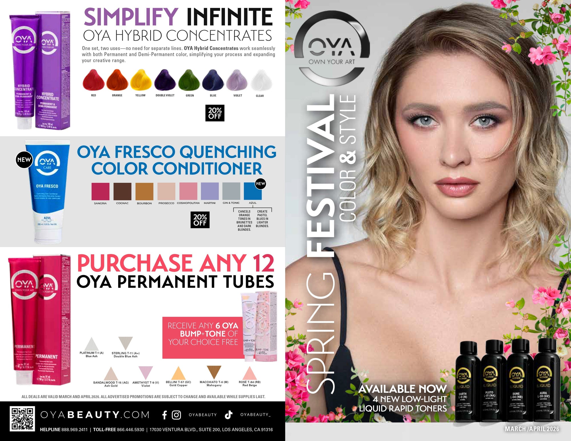 OYA March / April Promotions - OYA Beauty PROFESSIONAL